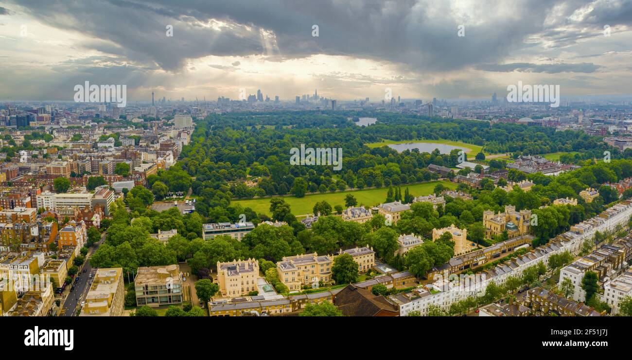 Hyde park london aerial hi-res stock photography and images - Alamy