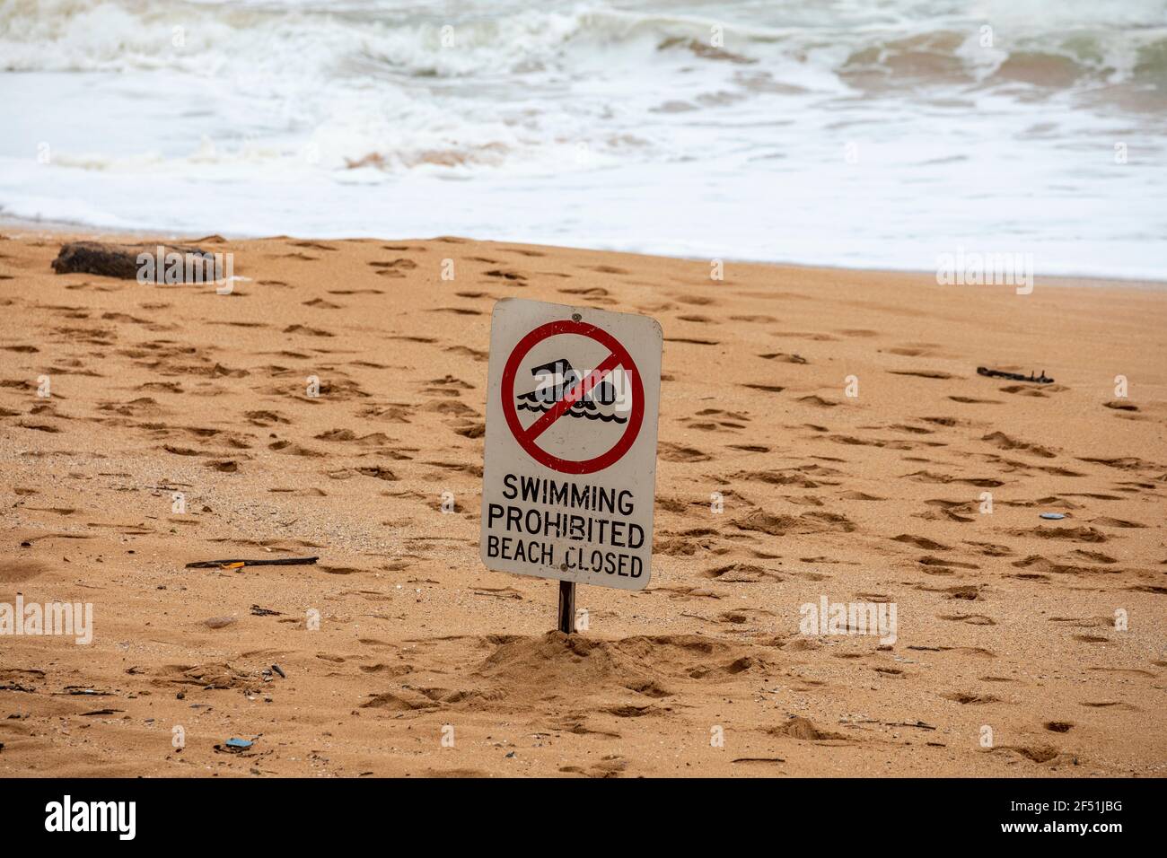 Beach closed swimming prohibited during dangerous surf conditions at ...