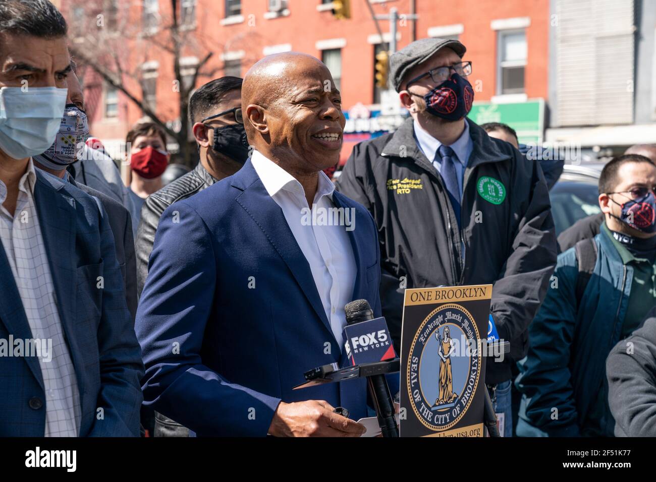New York, NY - March 23, 2021: Brooklyn Borough President Eric Adams ...