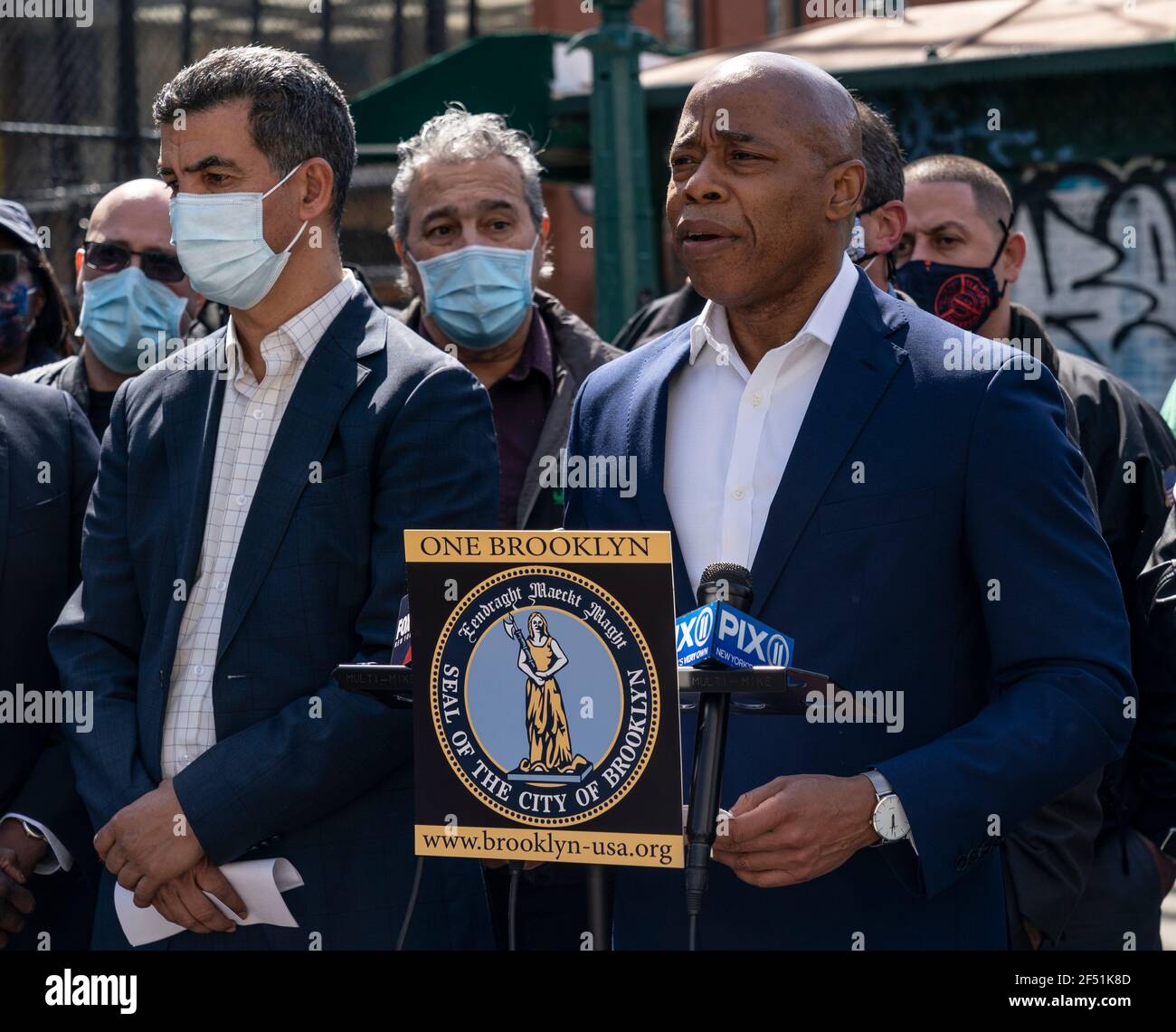 New York, NY - March 23, 2021: Brooklyn Borough President Eric Adams ...