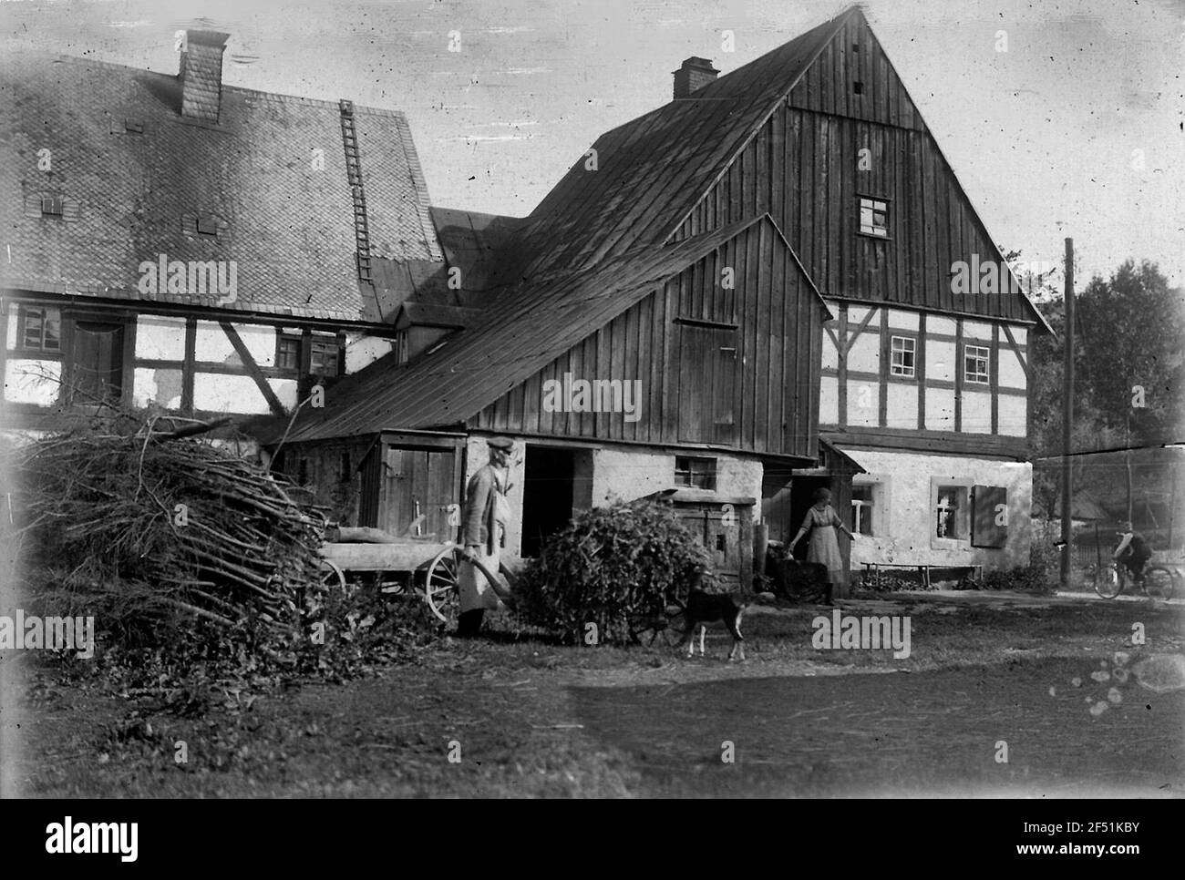 Farm buildings germany Black and White Stock Photos & Images - Alamy