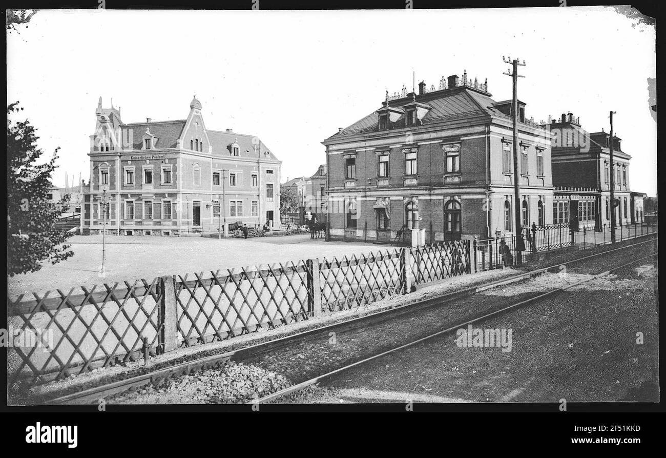 Coswig. Post, train station Stock Photo - Alamy