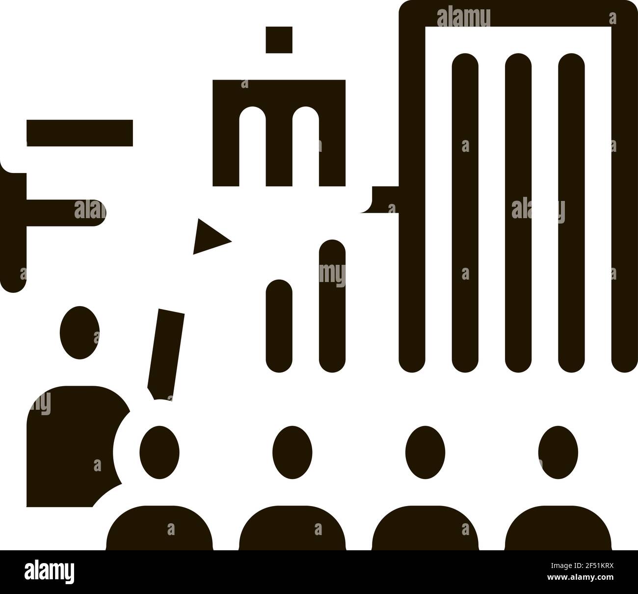 Tour Group on Excursions Icon Vector Illustration Stock Vector Image ...