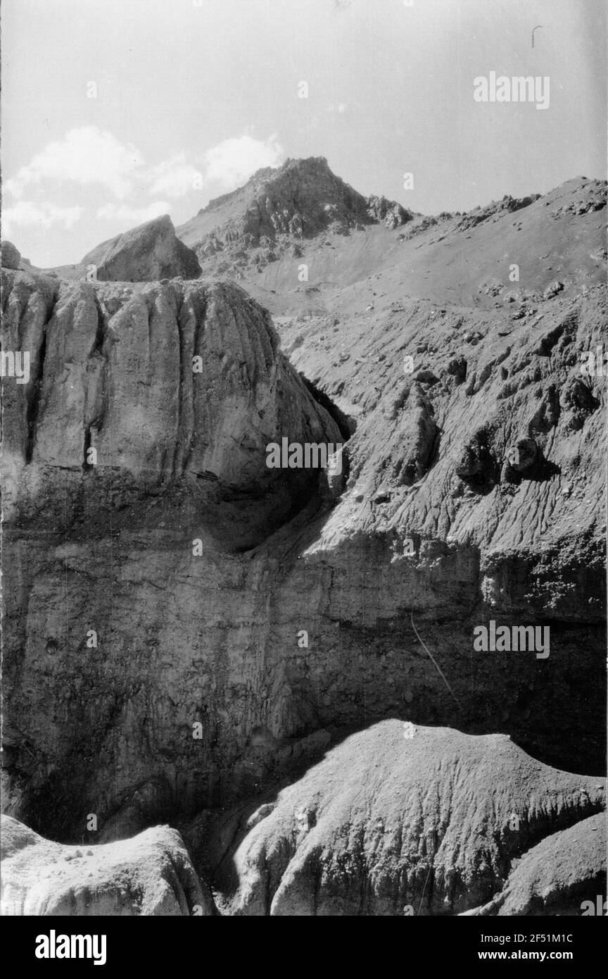 India. Kashmir. Ladakh. Lower Hangru valley. Moraine and Seetone Stock ...