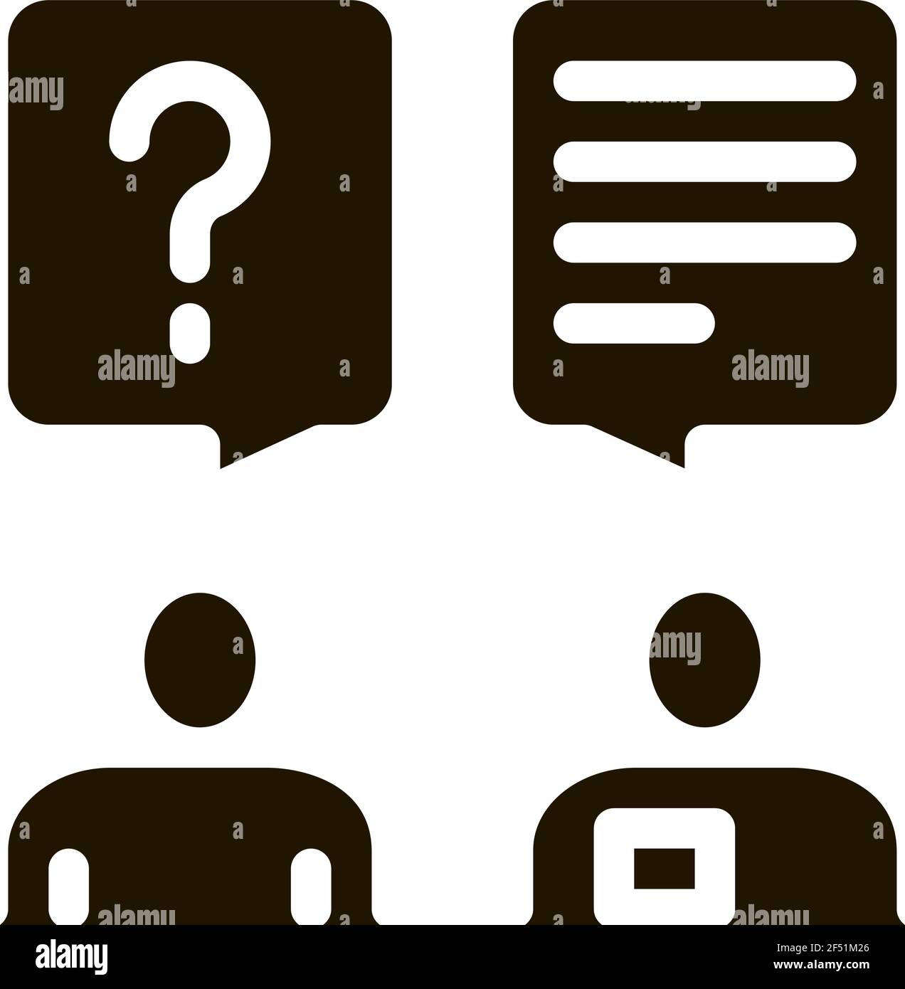 Dialogue of Tourist and Employee Icon Illustration Stock Vector Image ...