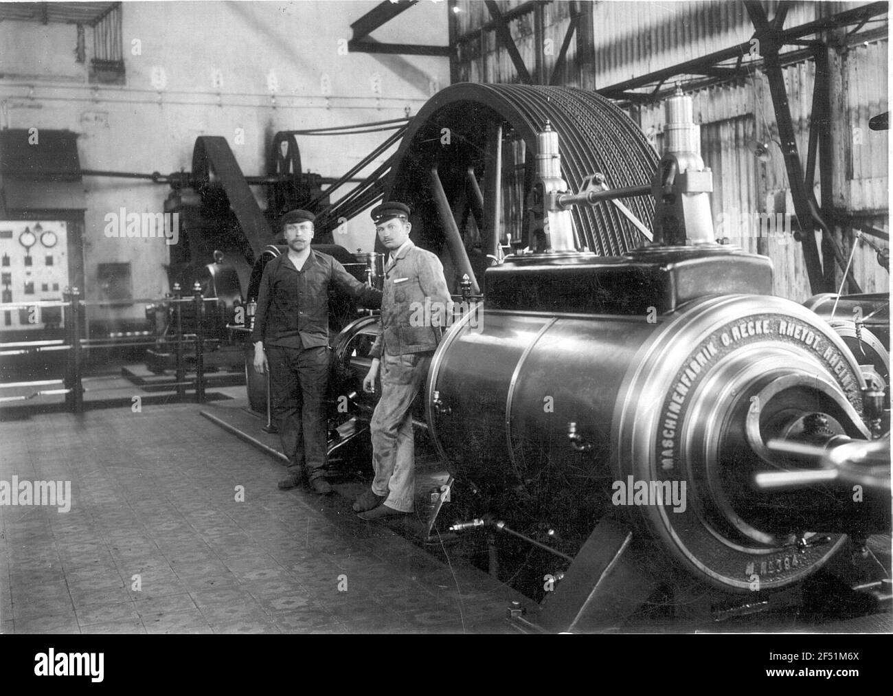 Argentina. Engineer Ernst Otto Gerhardt in a machine hall in front of a ...