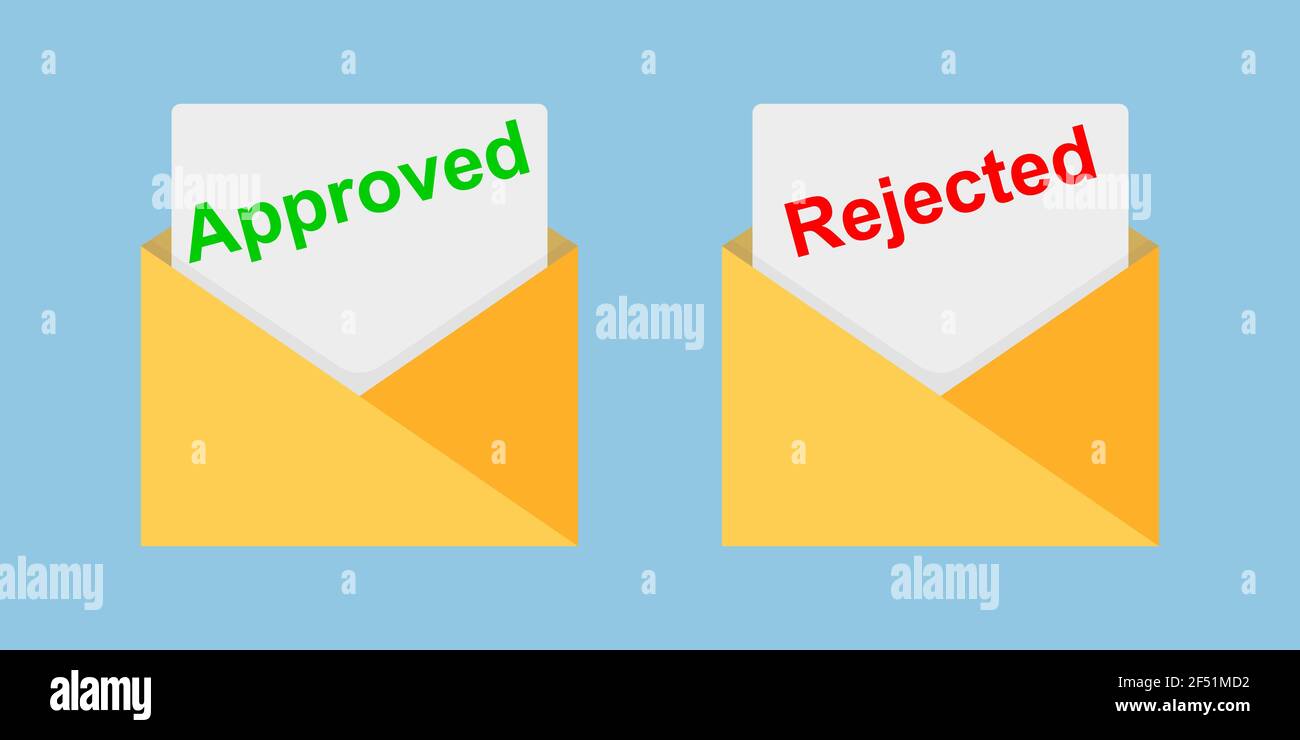 Approved rejected signs Stock Vector Images - Alamy
