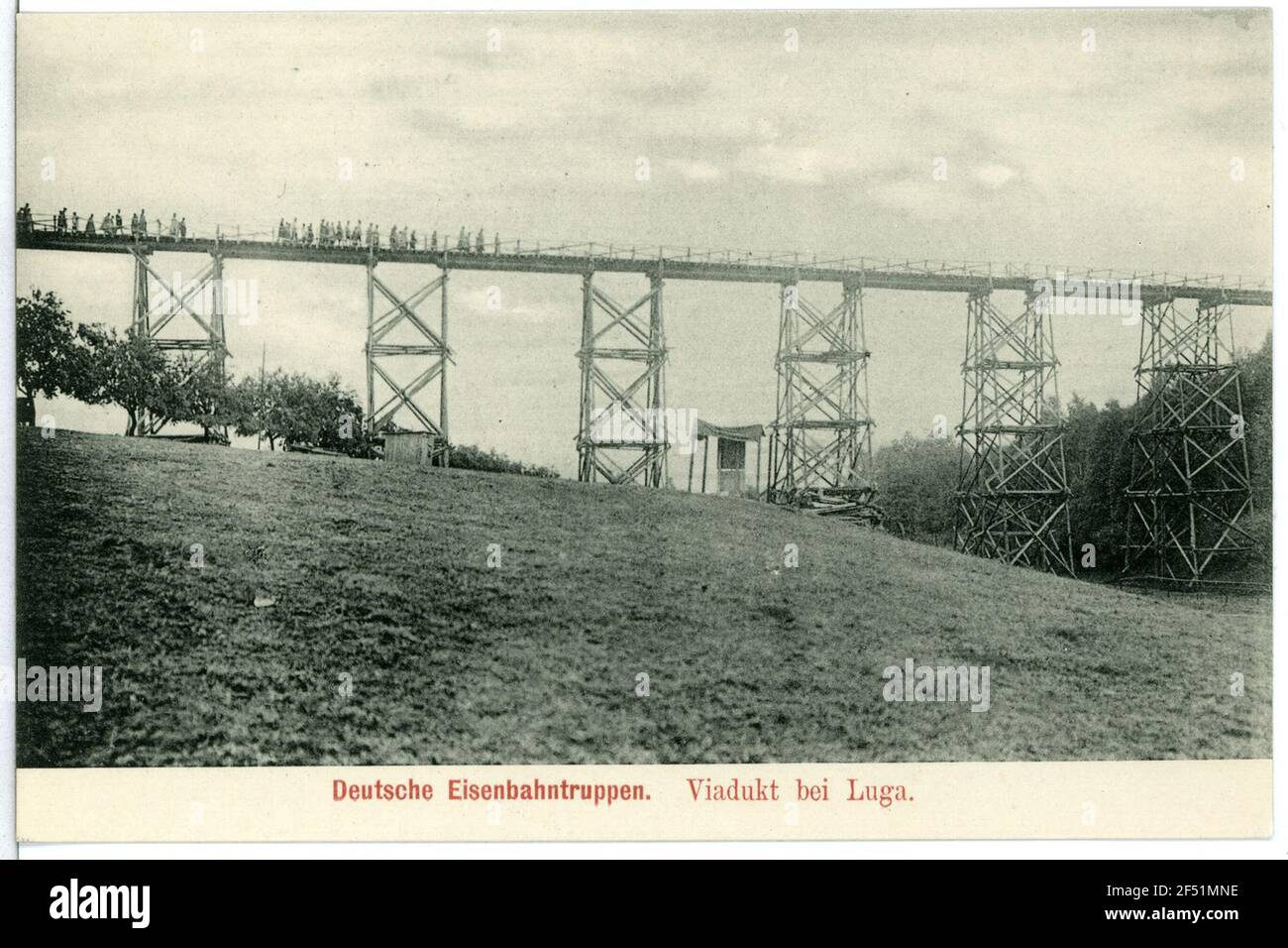 German railway troops viaduct at Luga Luga. German railway troops ...
