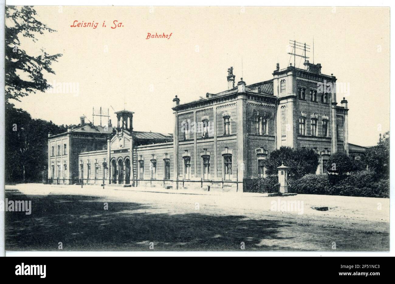 Bahnhof Leisnig. railway station Stock Photo - Alamy