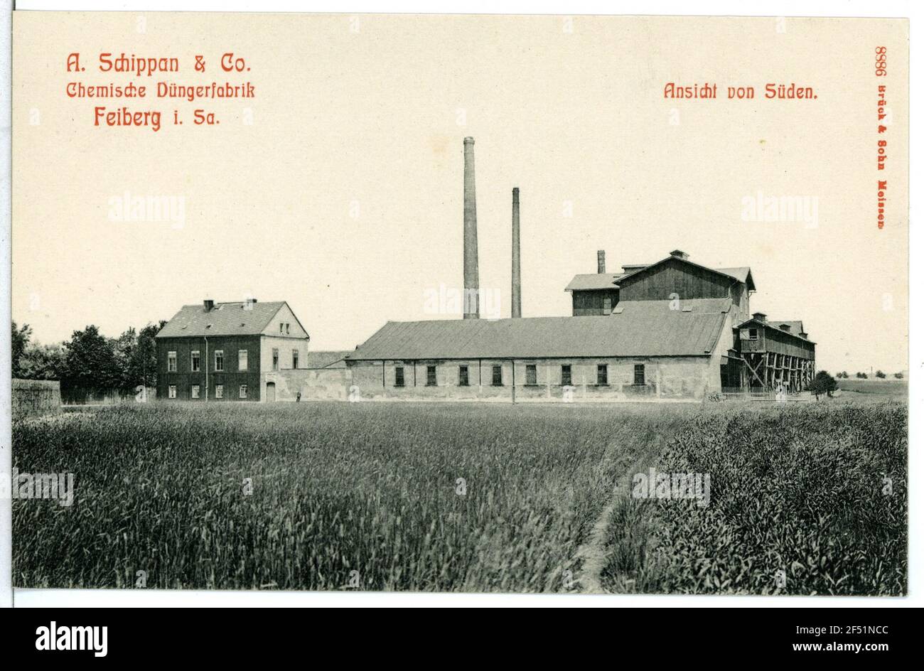 Fertilizer factory Schippan from south Freiberg. Fertilizer factory ...