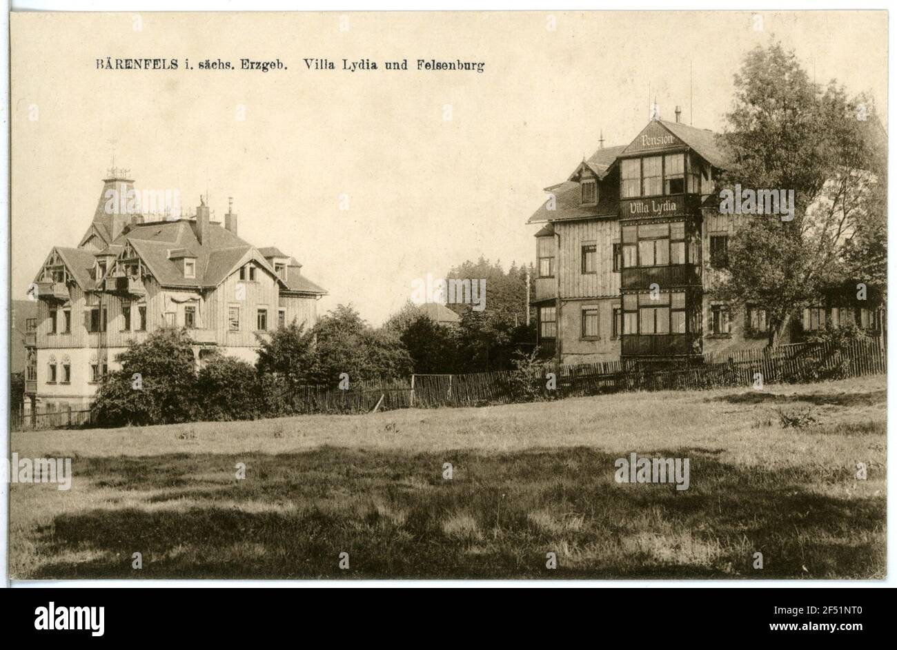 Villa Lydia and Felsenburg Bärenfels. Villa Lydia and Felsenburg Stock ...