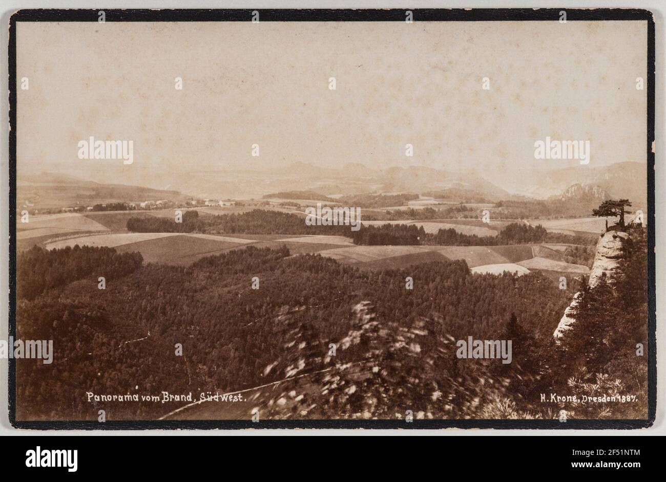 Saxon Switzerland. Panorama from fire to southwest Stock Photo - Alamy