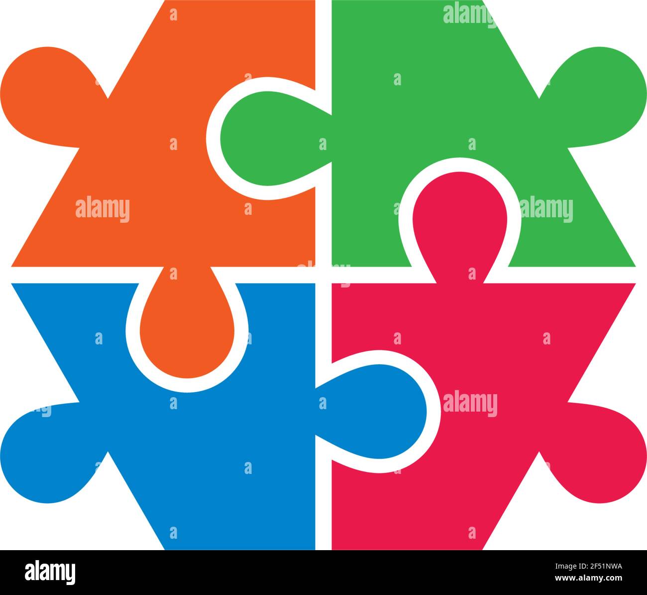 Puzzle logo template vector icon illustration design Stock Vector Image ...