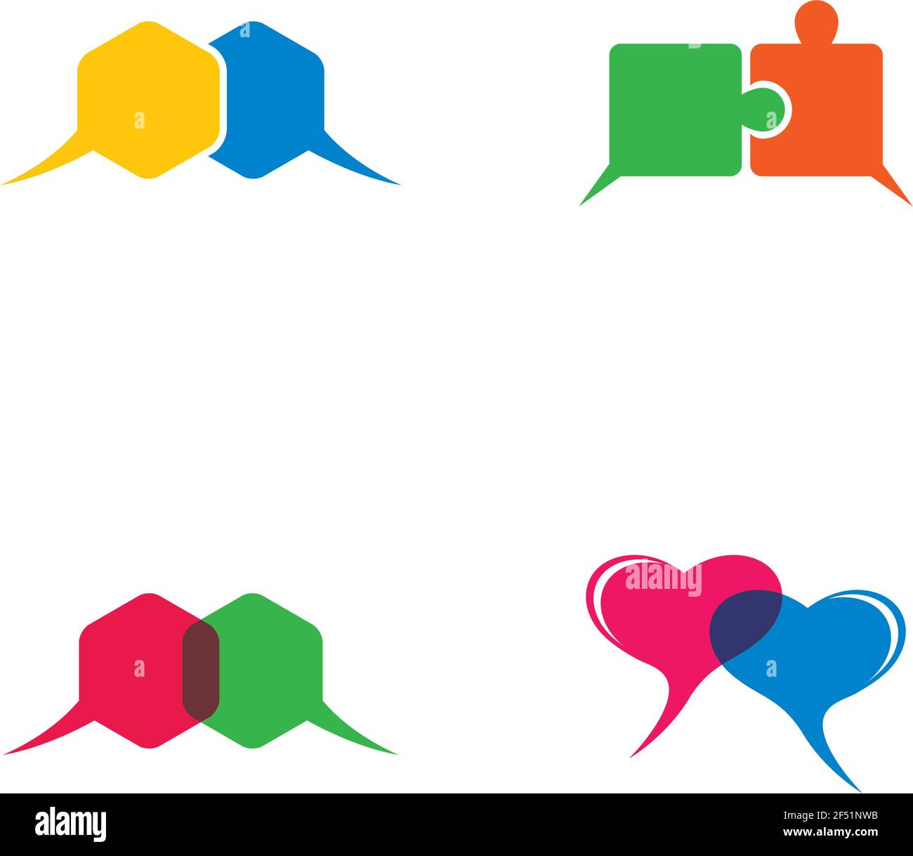 Speech bubble logo template vector icon illustration design Stock ...