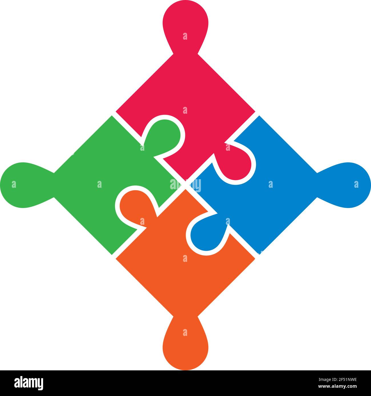 Puzzle logo template vector icon illustration design Stock Vector Image ...