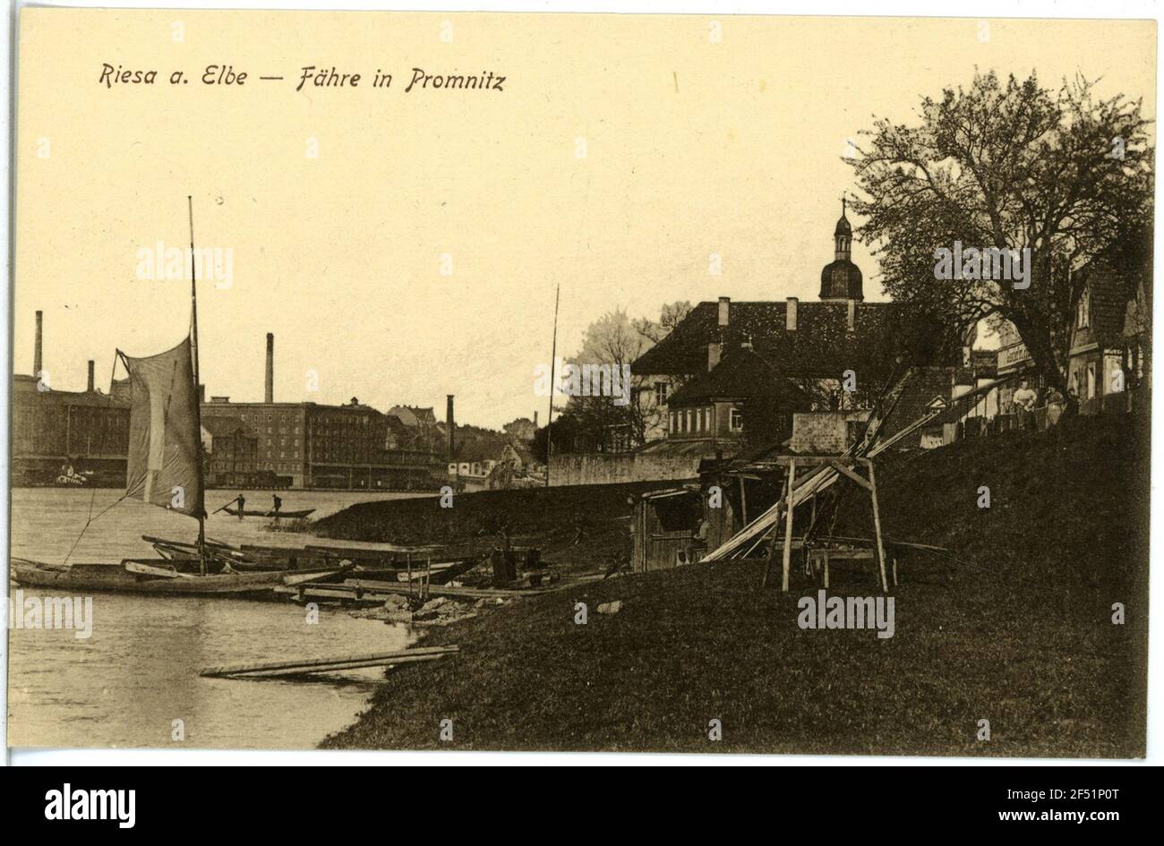 Ferry in Promnitz RIEA. Ferry in Promnitz Stock Photo - Alamy