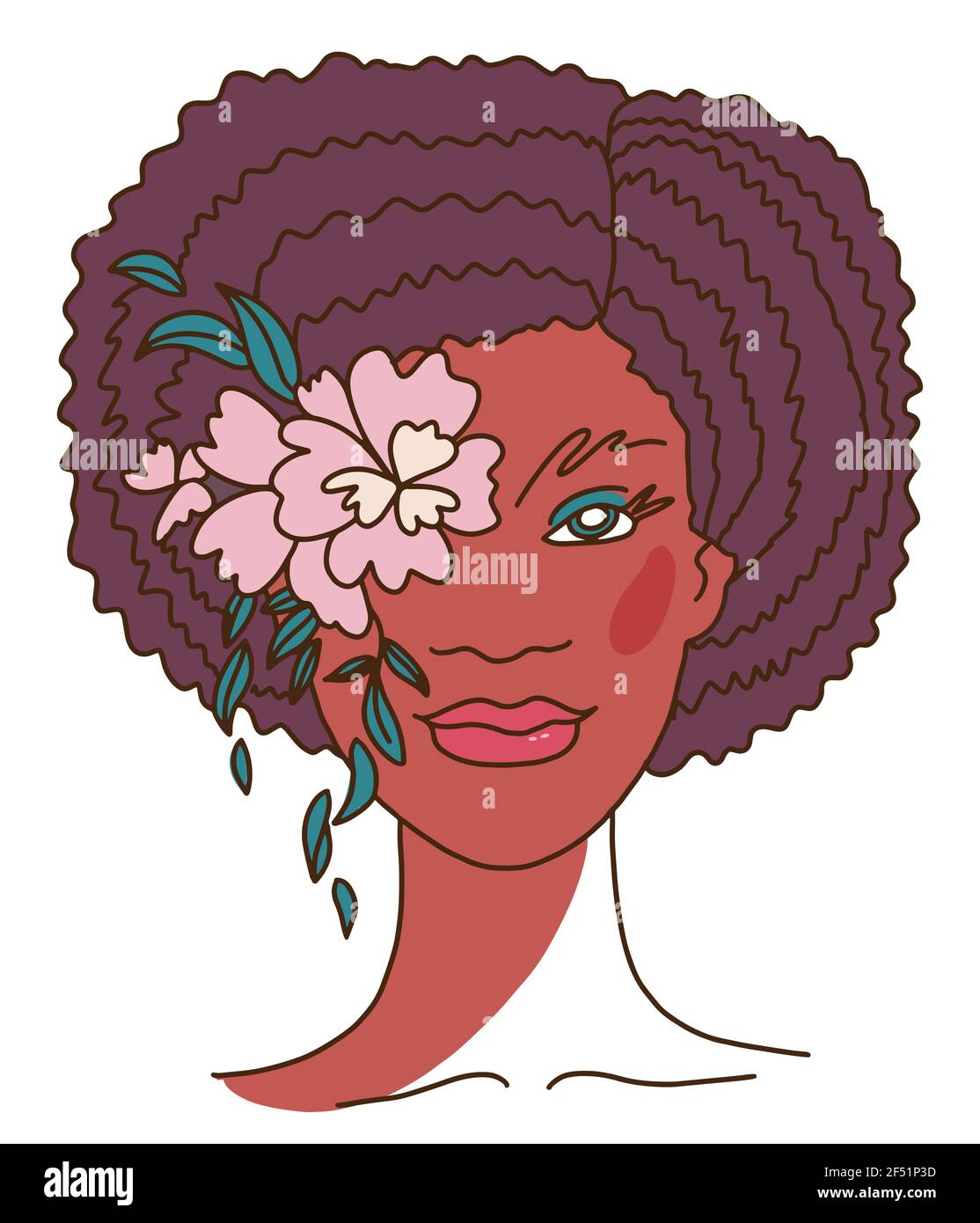 Girl head illustration eye Stock Vector Images - Alamy