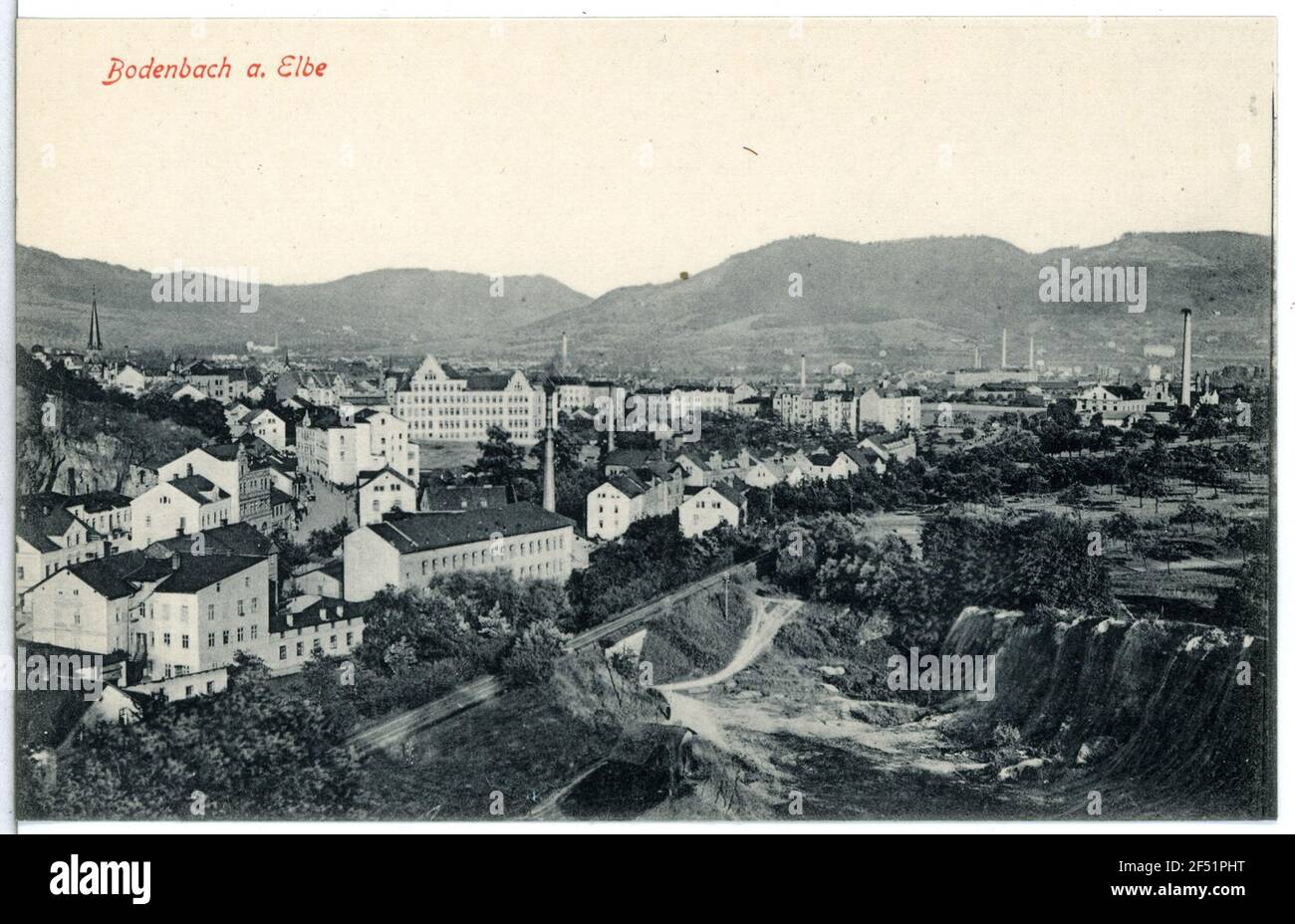 View of Bodenbach Bodenbach. View of Bodenbach with citizen school ...