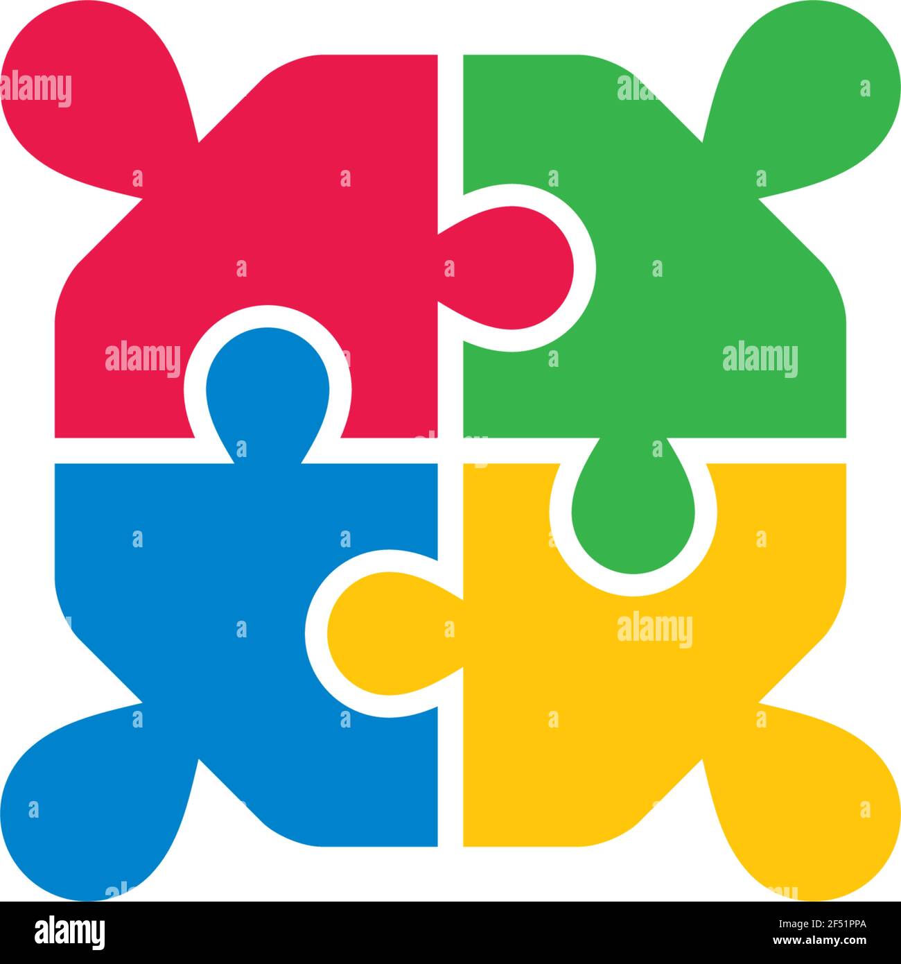 Puzzle logo template vector icon illustration design Stock Vector Image ...