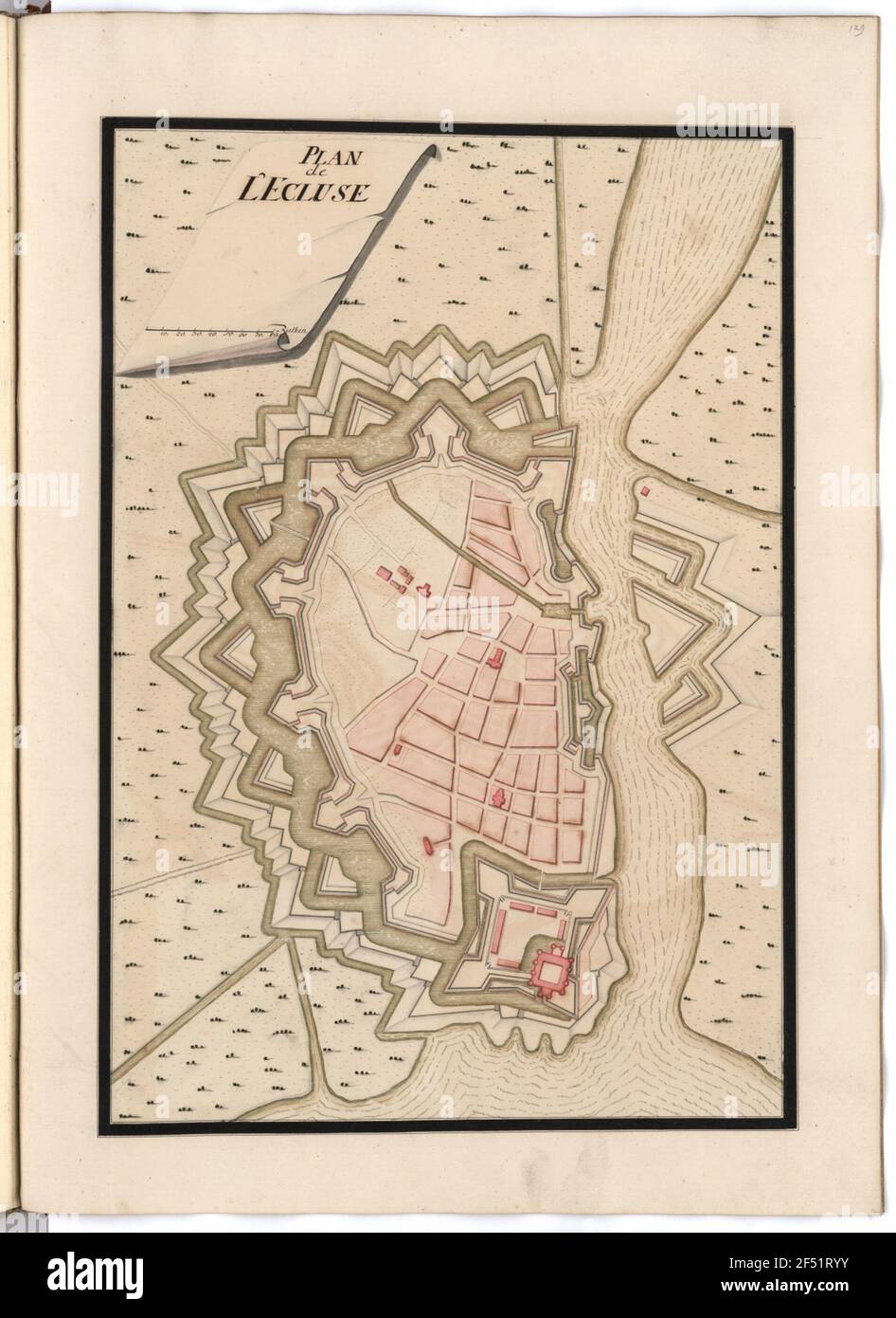 Plan of the Ecluse Stock Photo - Alamy