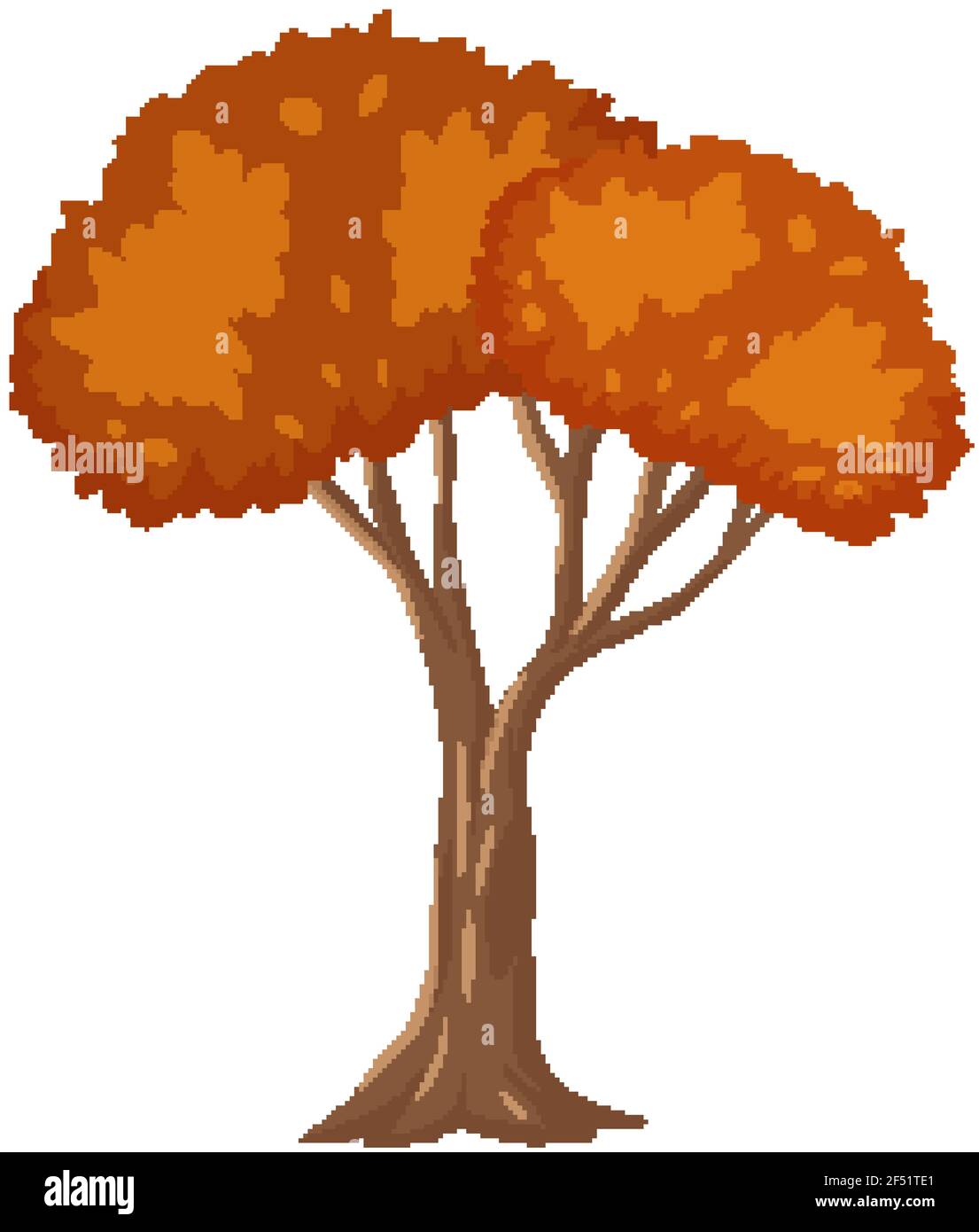 Isolated autumn tree on white background illustration Stock Vector ...