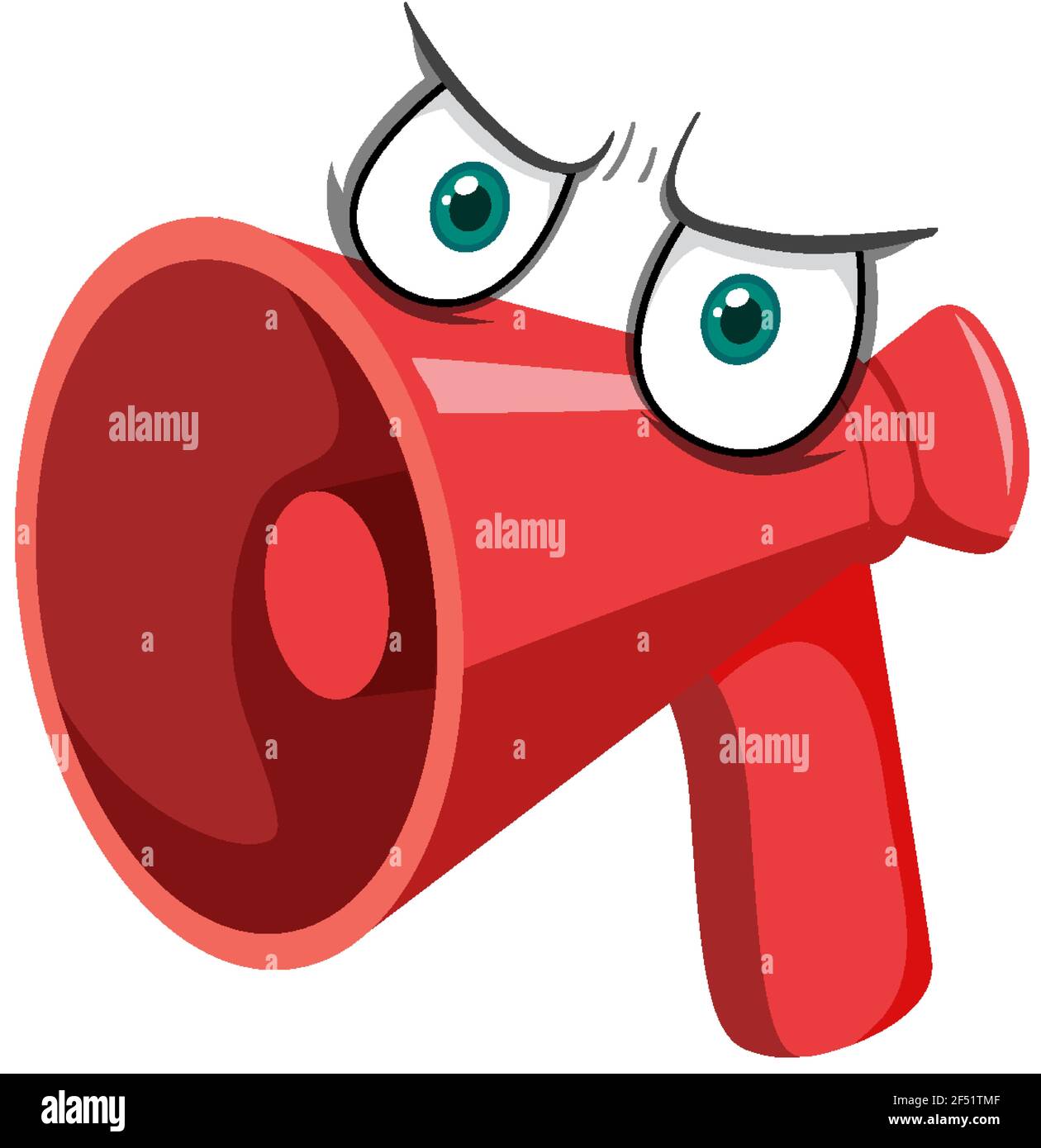 Megaphone cartoon character with facial expression illustration Stock ...