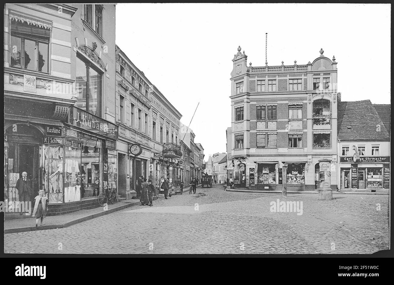 Market on town square Black and White Stock Photos & Images - Alamy