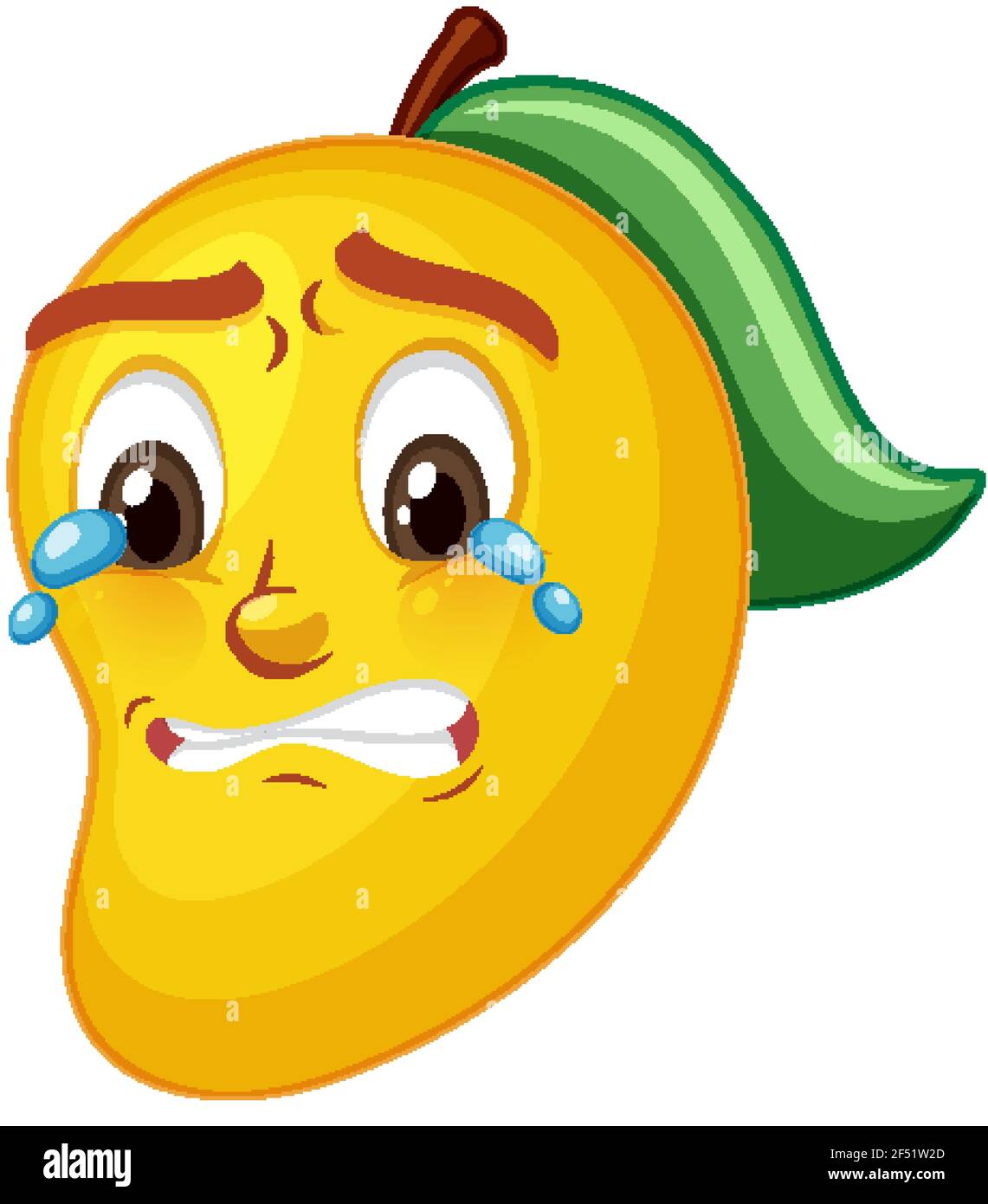 Mango cartoon character with facial expression illustration Stock ...