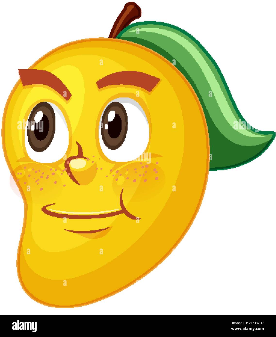 Mango cartoon character with facial expression illustration Stock ...