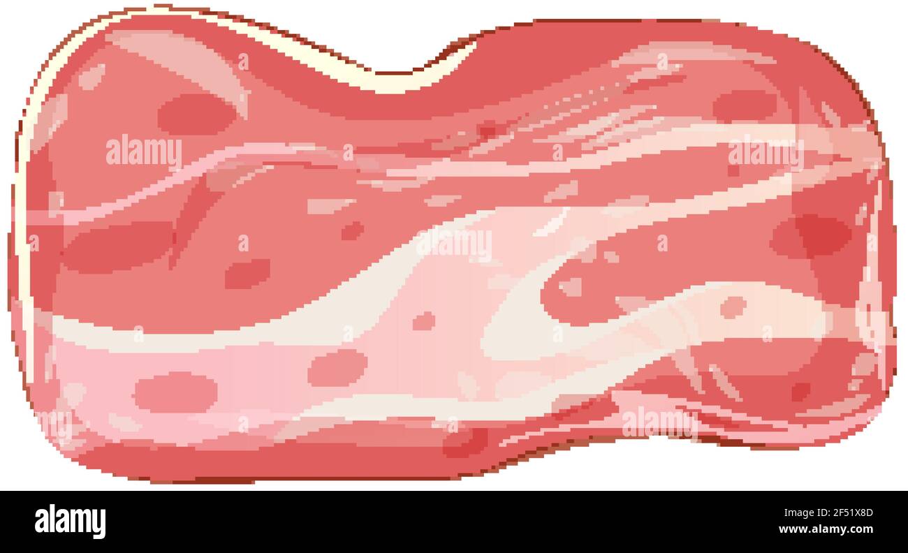 Sliced red meat on white background illustration Stock Vector Image ...