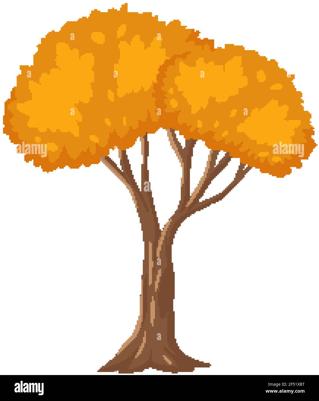 Isolated autumn tree on white background illustration Stock Vector ...