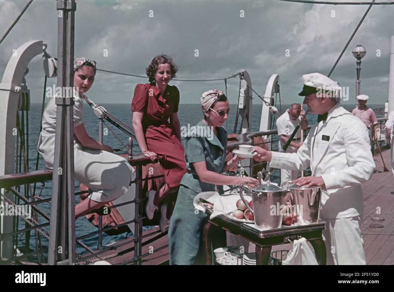 Deck service on the Cap Arcona Stock Photo - Alamy