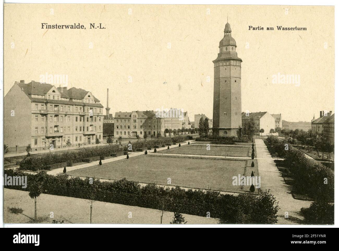 On the water tower Finsterwalde. On the water tower Stock Photo - Alamy