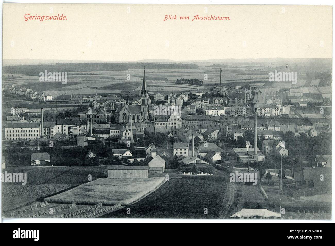 View from the observation tower on Geringswalde Geringswalde. View from ...