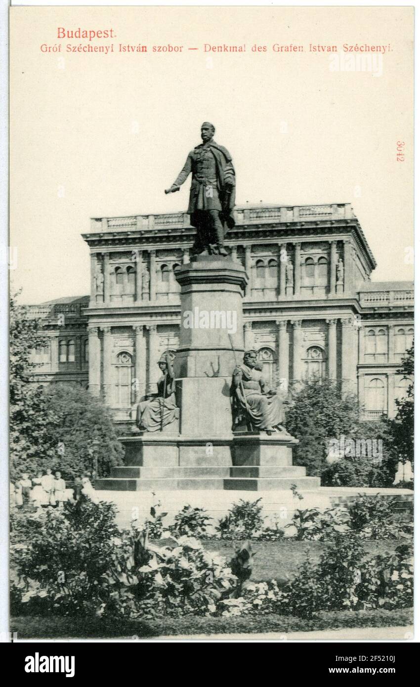 Monument of Count Istvan Szechenyi Budapest. Denkmal des Grafen István ...