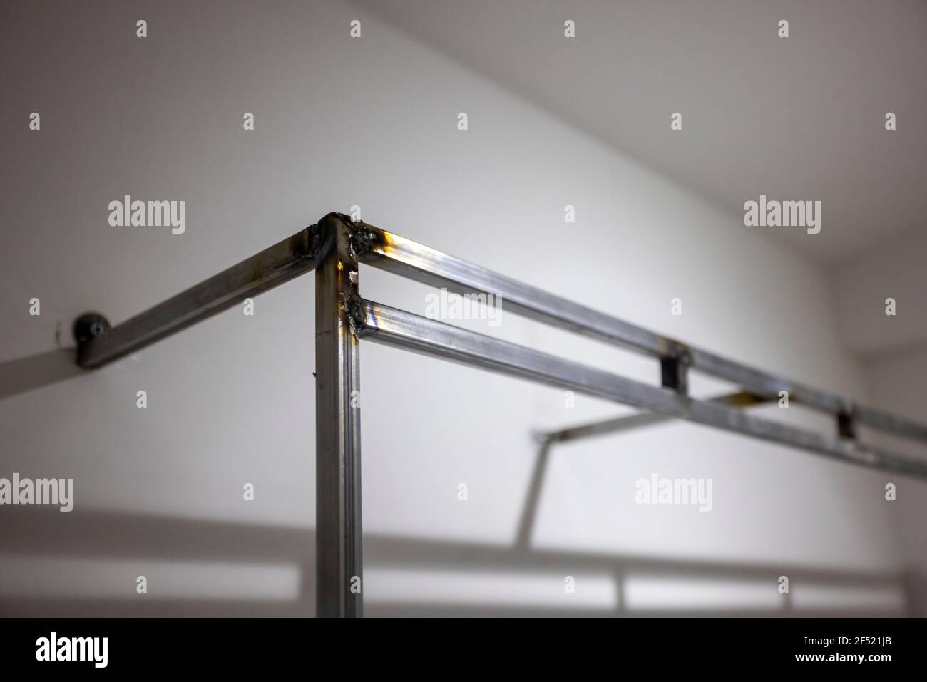 Detail of the welding point of a metal structure Stock Photo - Alamy