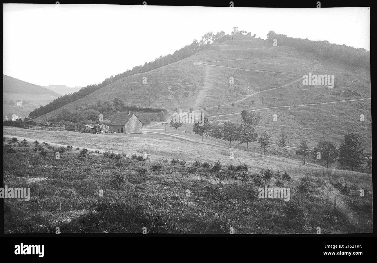 Mountain and house view Black and White Stock Photos & Images - Alamy