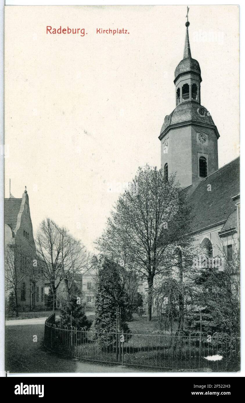 Kirchplatz Radeburg. Kirchplatz Stock Photo - Alamy