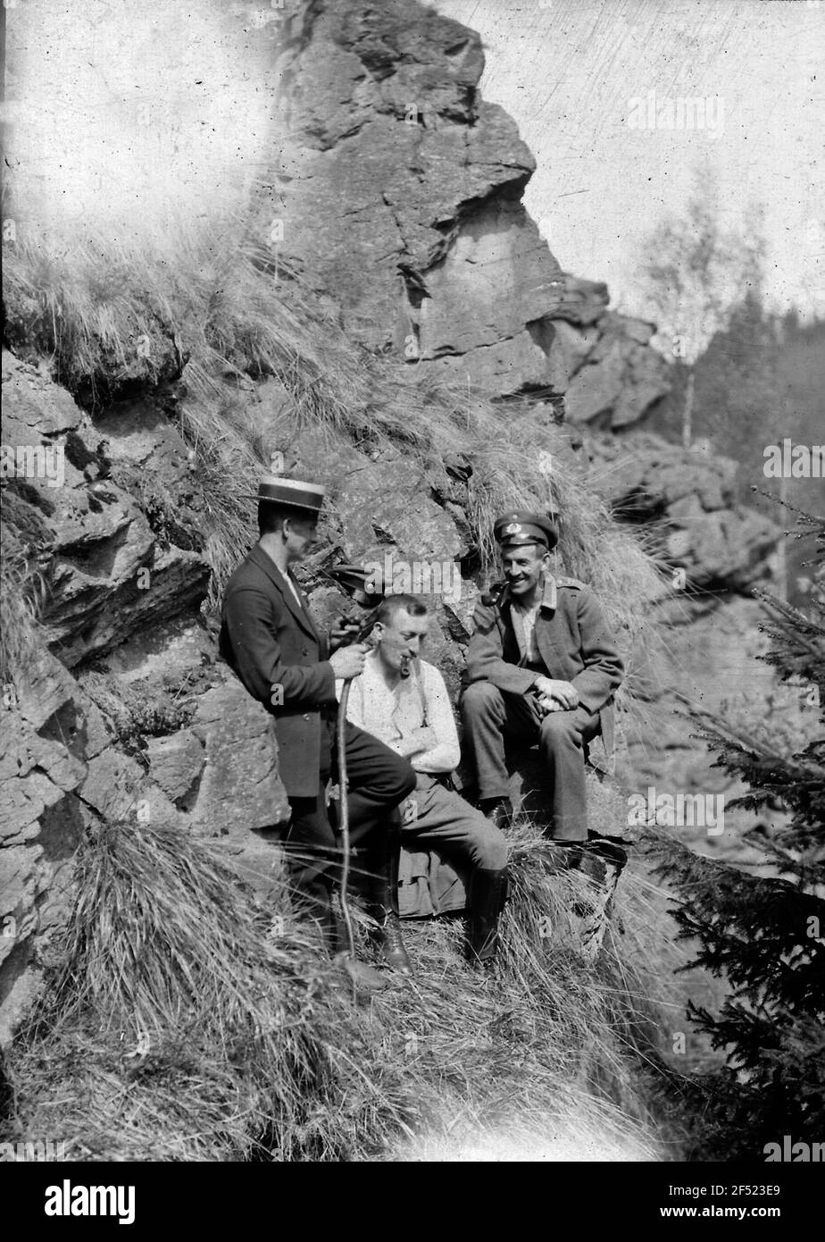 Group of three friends Black and White Stock Photos & Images - Alamy