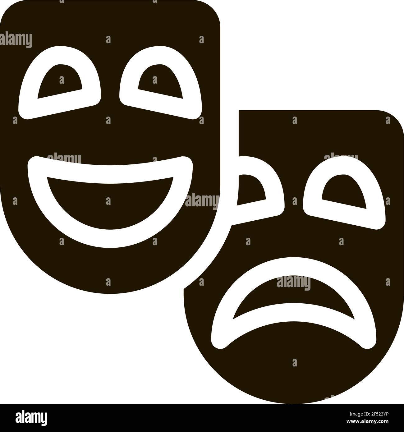 Mask People Emotions Vector Glyph Illustration Stock Vector Image & Art ...