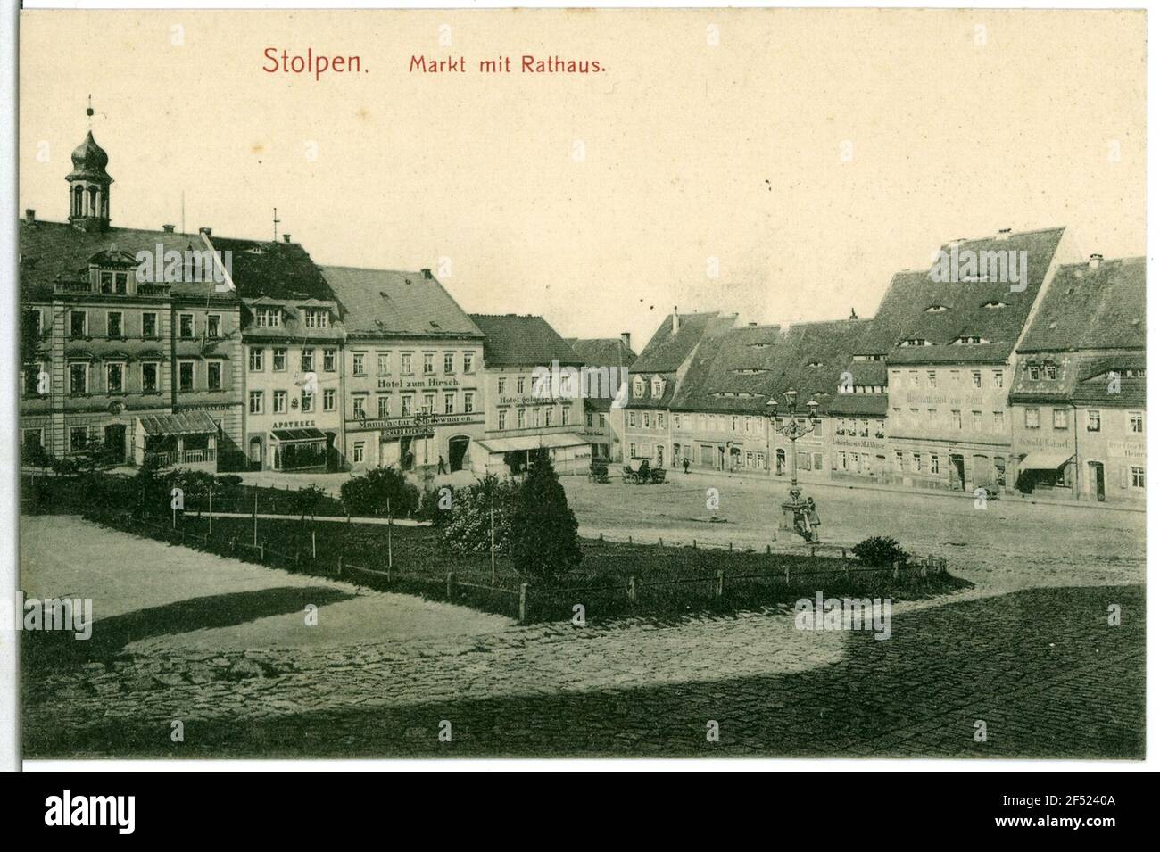 Market with town hall Stolpen. Market with town hall Stock Photo - Alamy