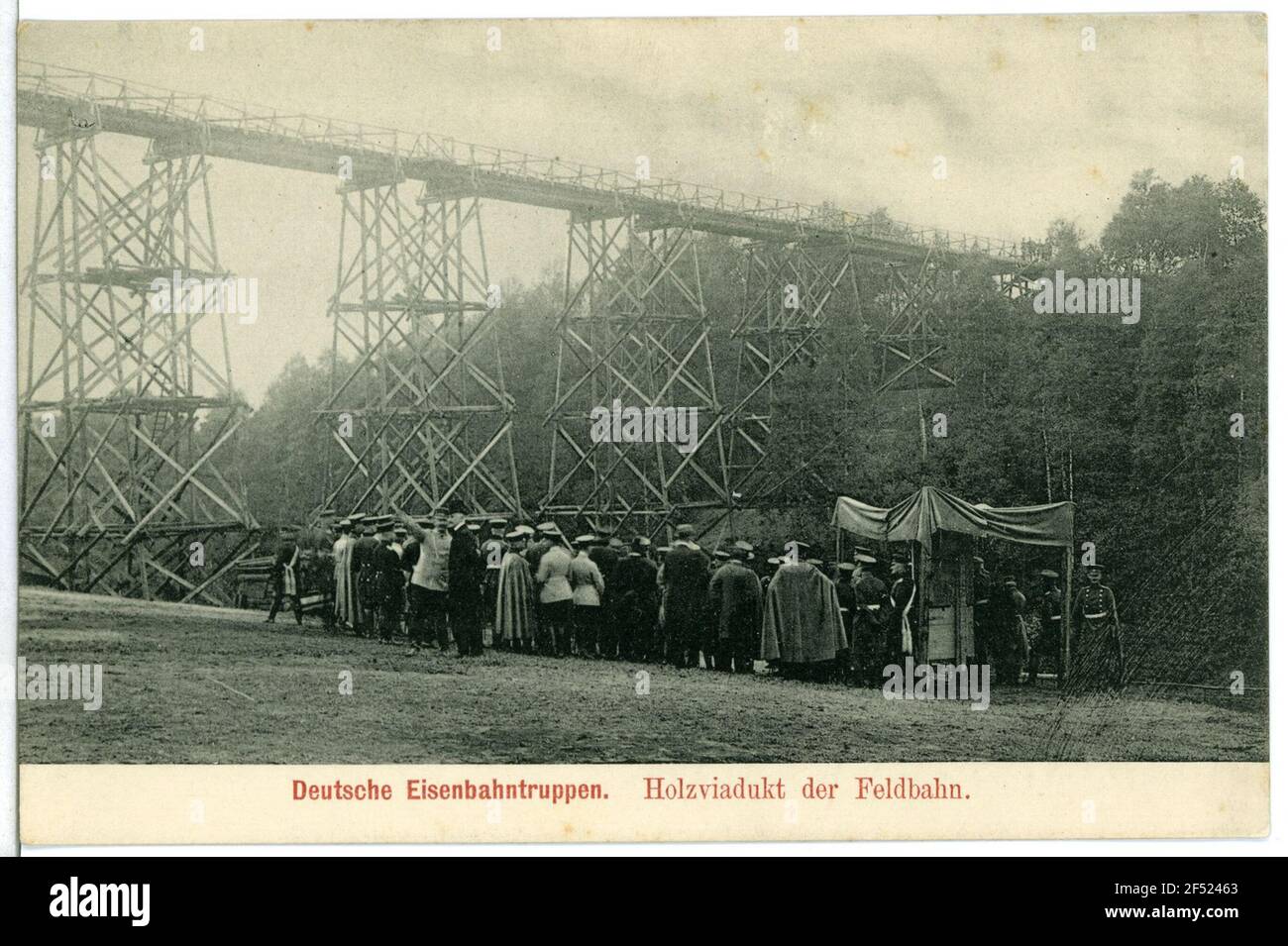German railroad troops Woodenviaduct of the field railway German ...