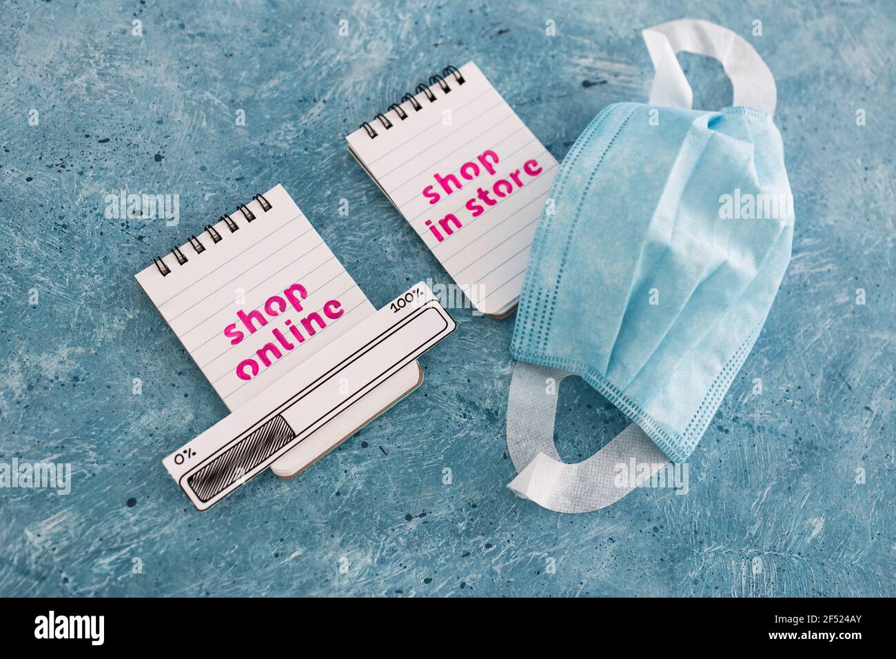 competition and retail industry conceptual image, shop in store with ...