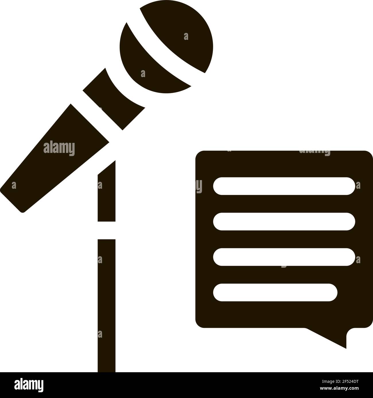 Replica Talking in Microphone Icon Vector Stock Vector Image & Art - Alamy