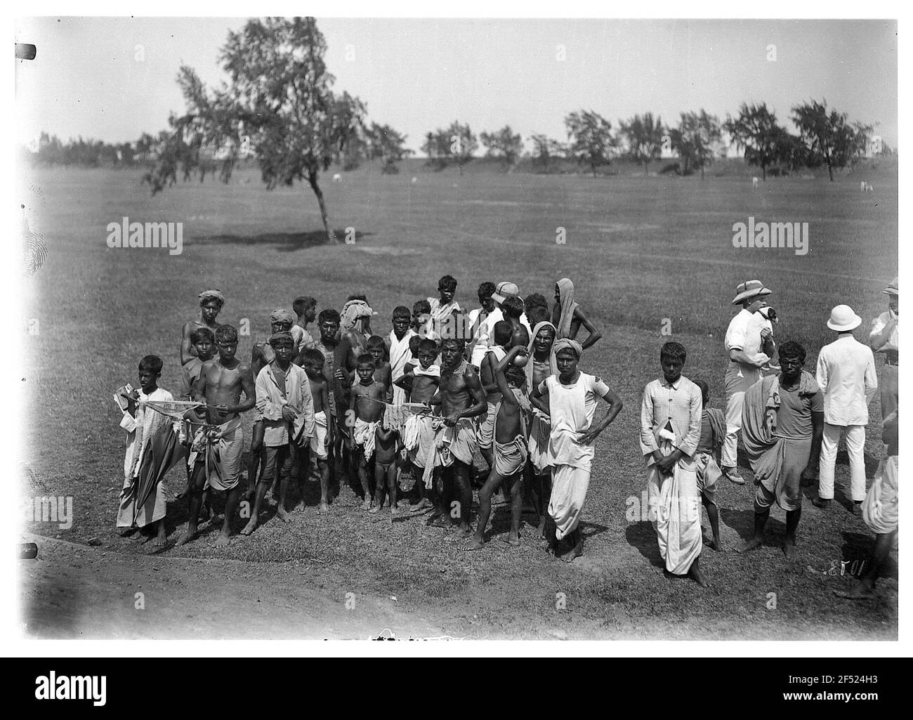 Varanasi (Benares), India. Group formation with native children and ...