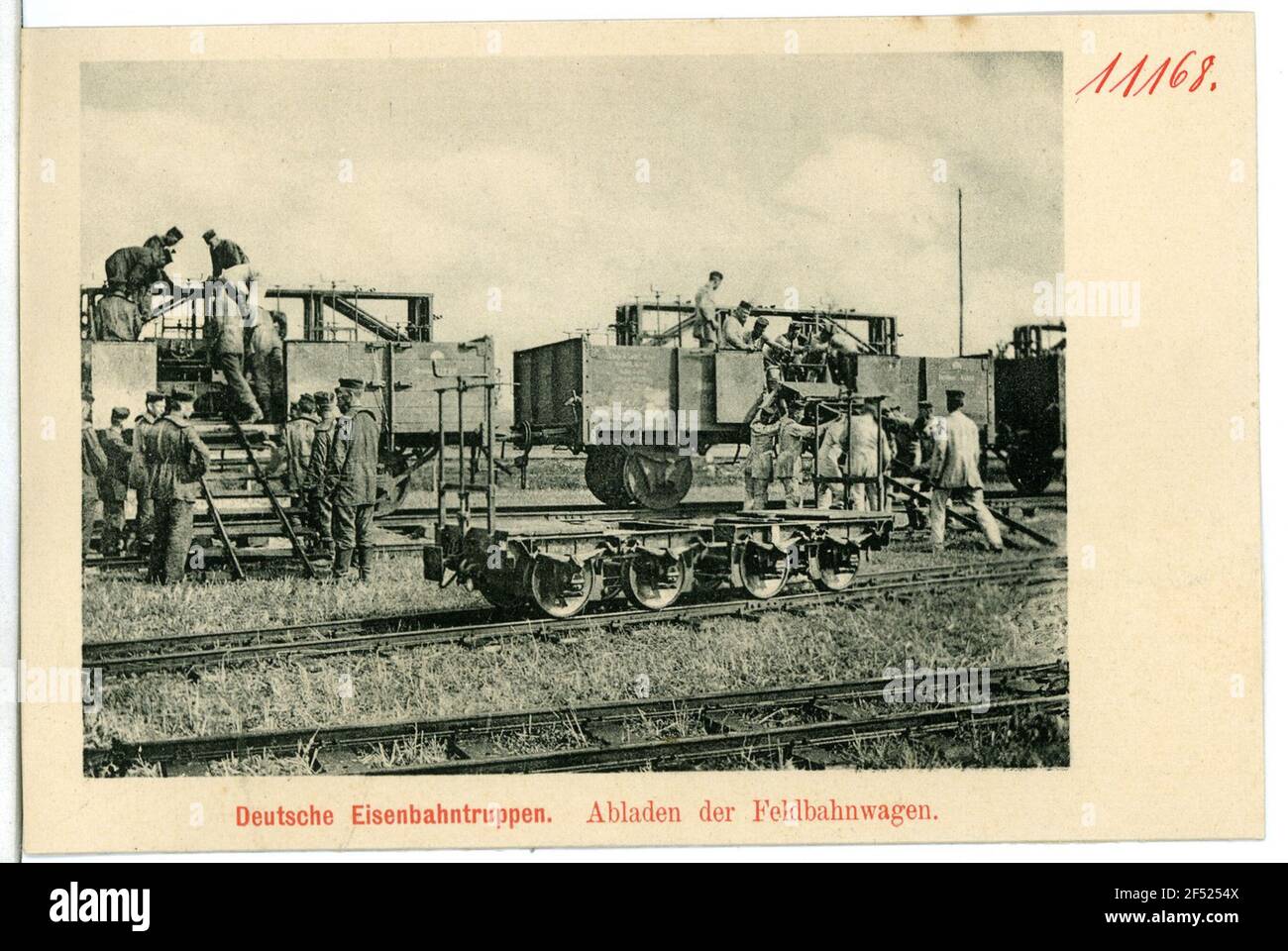 German railway troops - unloading the field track car German railway ...