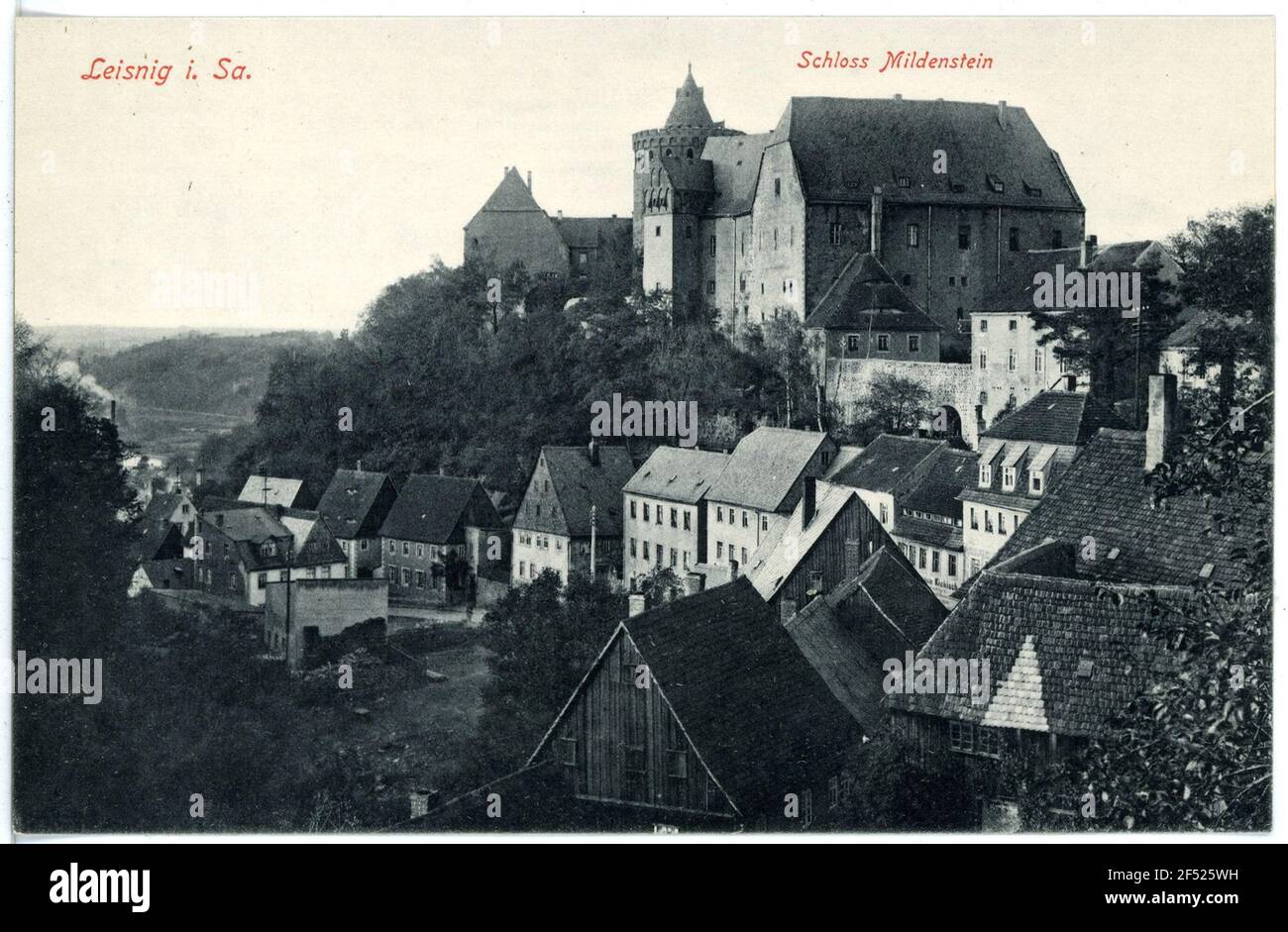 Closed Mildenstein Leisnig. Castle Mildenstein Stock Photo - Alamy