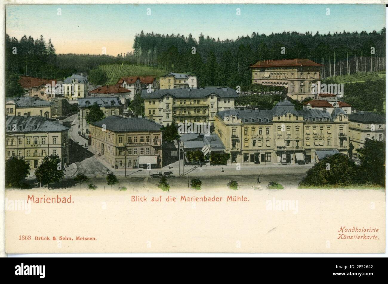 Mariene Bad Mill Marienbad. Marienbader Mühle (around 1875 Stock Photo ...