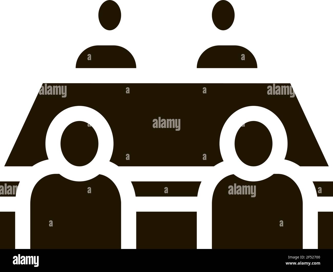negotiation table icon Vector Glyph Illustration Stock Vector Image ...