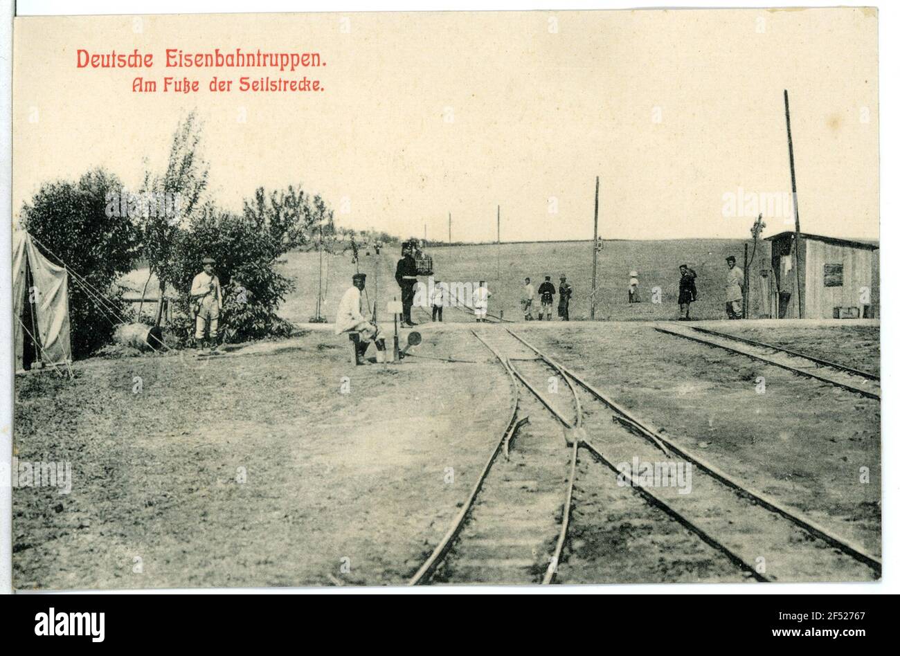 German railway troops - at the foot of the cable route German railway ...